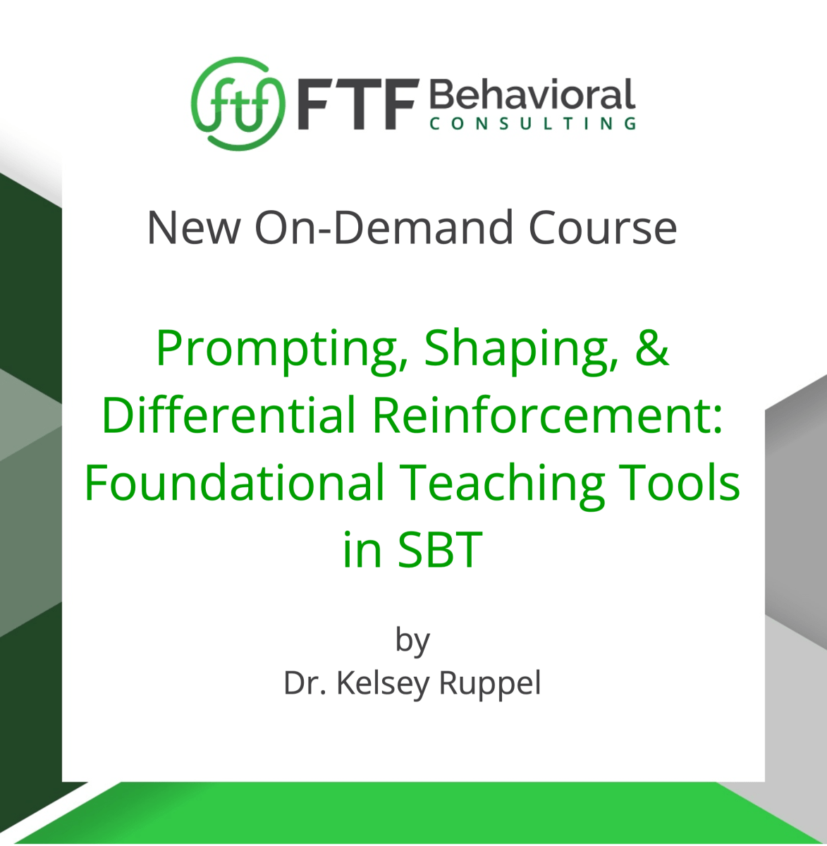 Prompting, Shaping, & Differential Reinforcement: Foundational Teaching ...